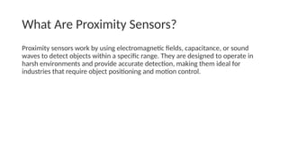 Understanding Proximity Sensors: Enhancing Automation and Precision | PPT