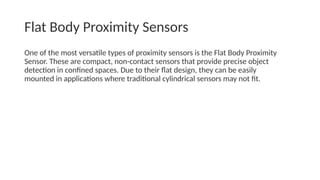 Understanding Proximity Sensors: Enhancing Automation and Precision | PPT