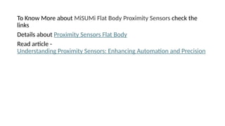 Understanding Proximity Sensors: Enhancing Automation and Precision | PPT