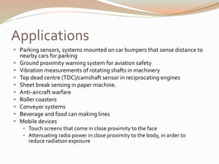 Proximity sensors | PPTX