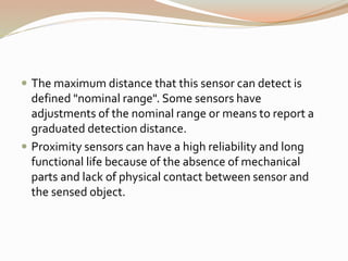 Proximity sensors | PPTX