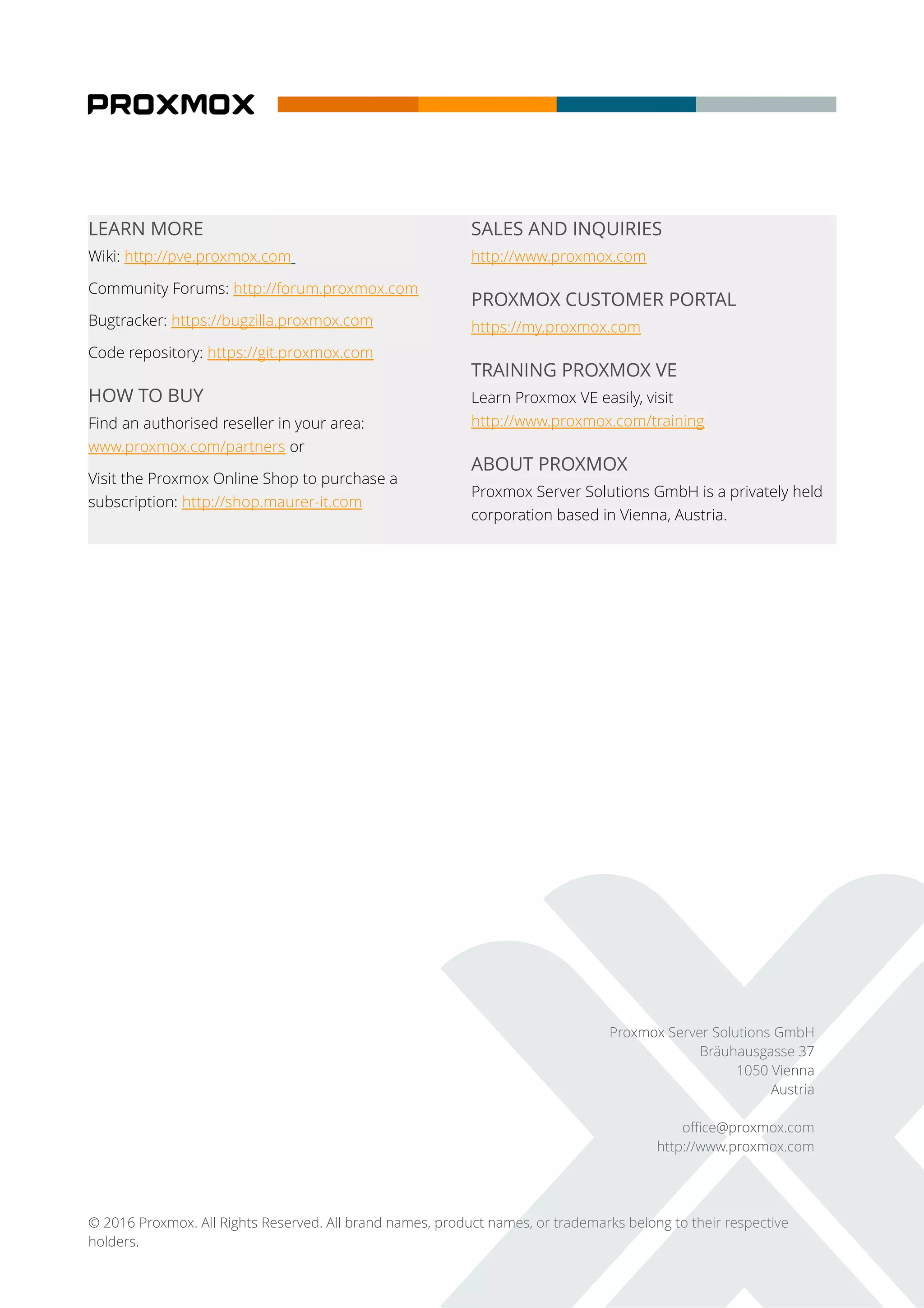 Proxmox ve-datasheet | PDF
