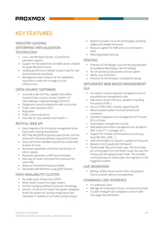Proxmox ve-datasheet | PDF