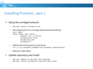 Proxmox Talk - Linux Fest Northwest 2018 | PPT