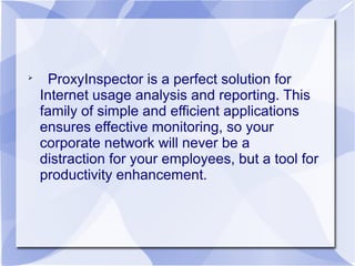 Proxy For employee monitoring | PPT