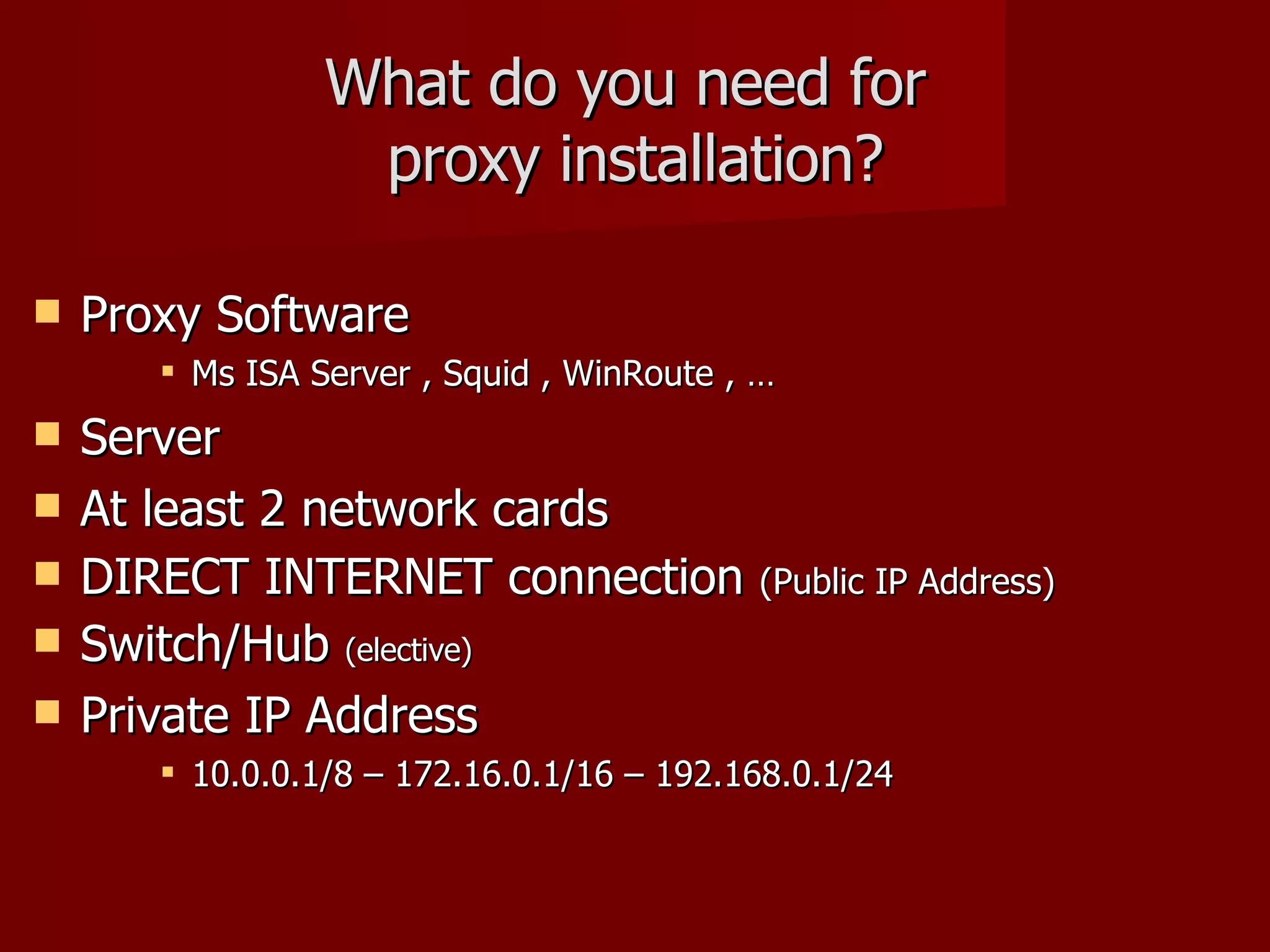 Proxy Servers & Firewalls | PPT | Computer Networking | Computing