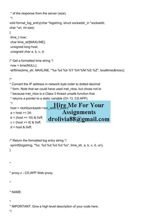 proxyc CSAPP Web proxy NAME IMPORTANT Giv.pdf
