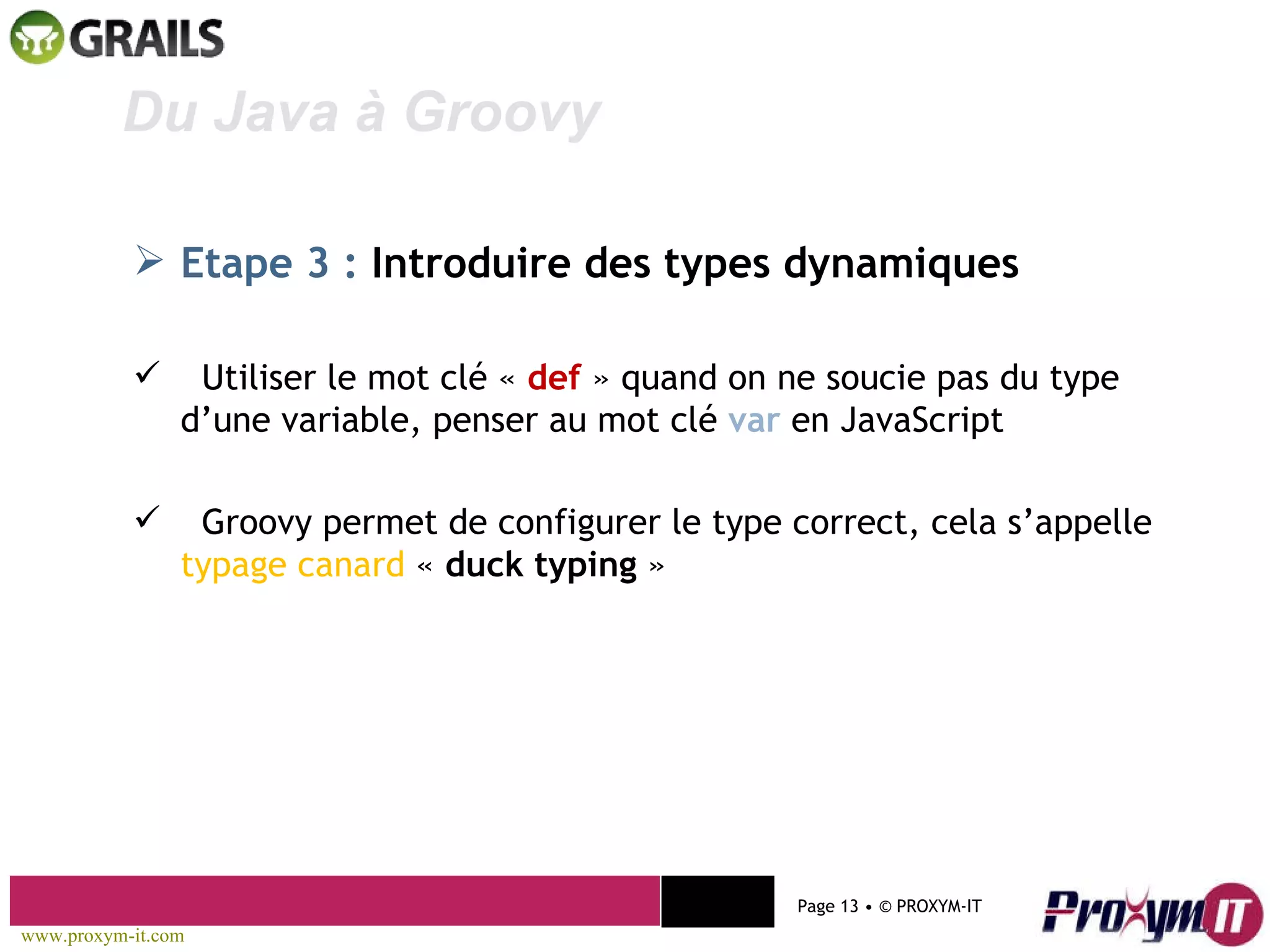 Présentation Du Framework Grails Ppt