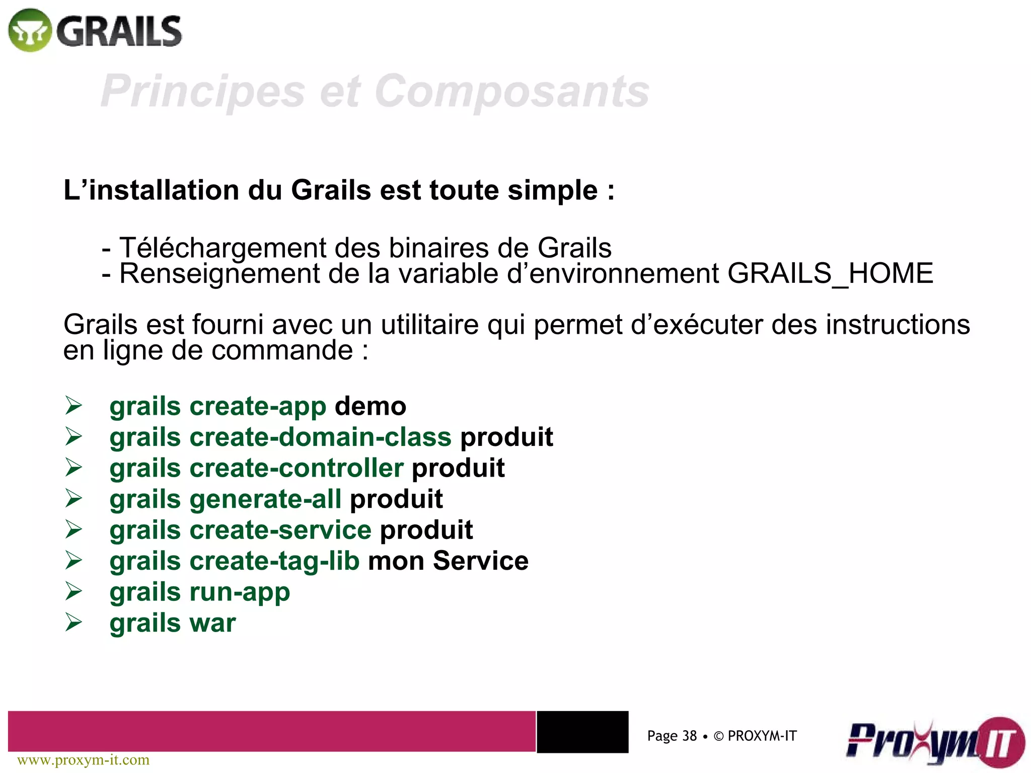 Présentation Du Framework Grails Ppt