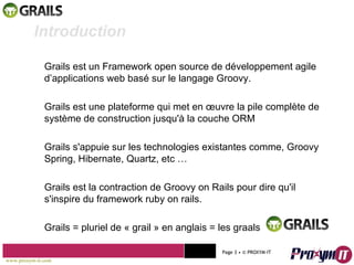 Présentation du framework Grails | PPT