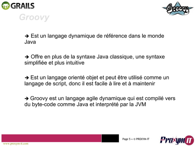 Présentation du framework Grails | PPT