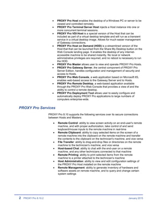 PROXY Pro 8.10.2 Remote Desktop Software - Release Notes | PDF