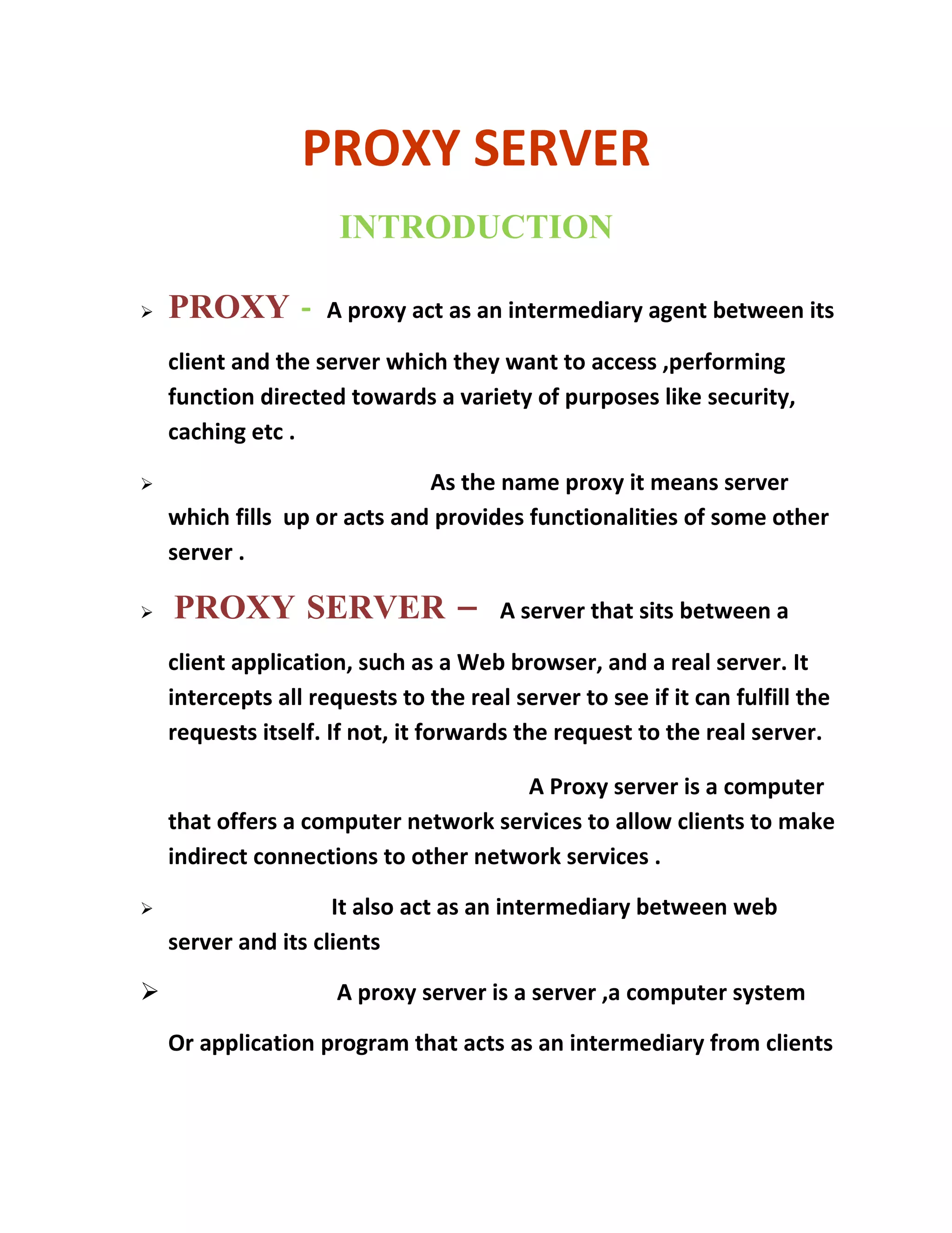 seminar on proxyserver | DOC