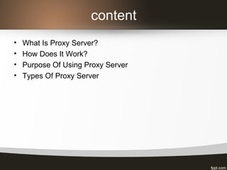 Proxy server | PPT