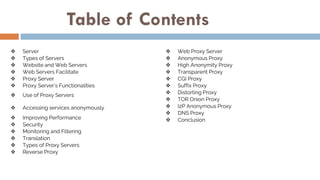 Proxy Server: A Comprehensive Guide | PPTX
