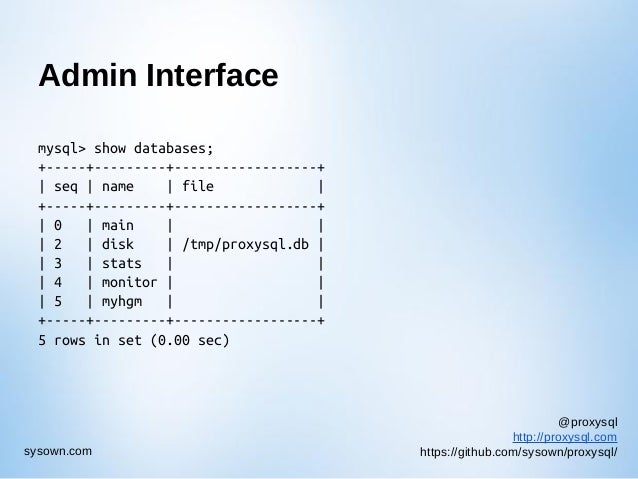 ProxySQL - High Performance and HA Proxy for MySQL