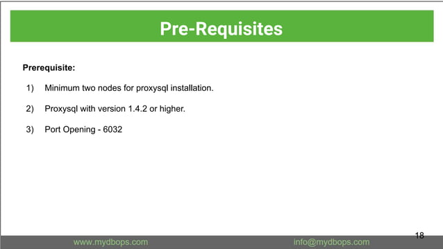 ProxySQL High Availability (Clustering) | PPT