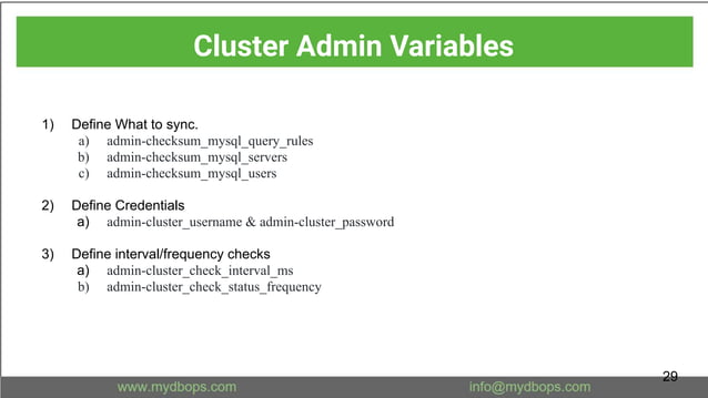 ProxySQL High Availability (Clustering) | PPT