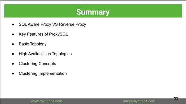 ProxySQL High Availability (Clustering) | PPT