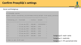 ProxySQL & PXC(Query routing and Failover Test) | PPT
