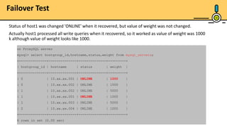 ProxySQL & PXC(Query routing and Failover Test) | PPT