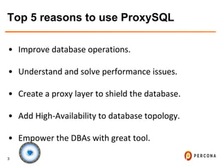 Proxysql use case scenarios fosdem17 | PPT