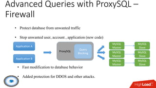 Proxysql use case scenarios hl++ 2017 | PPT