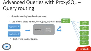 Proxysql use case scenarios hl++ 2017 | PPT