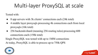Proxysql use case scenarios hl++ 2017 | PPT