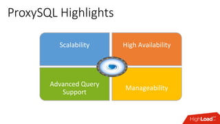 Proxysql use case scenarios hl++ 2017 | PPT