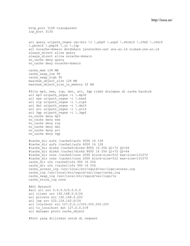 Instalasi Squid Proxy di Ubuntu | PDF