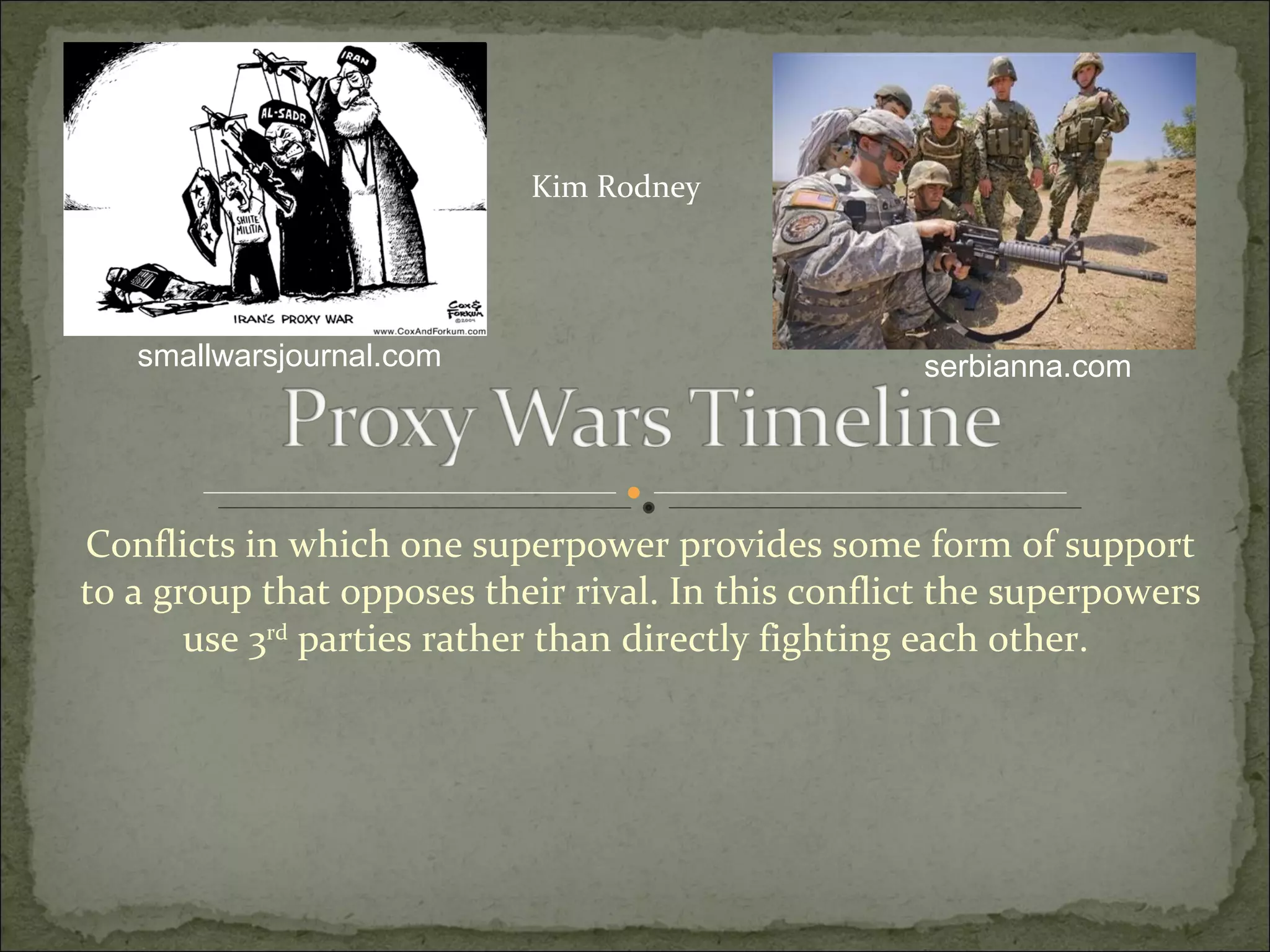 Proxy wars timeline | PPT | Defense Industry | Industries