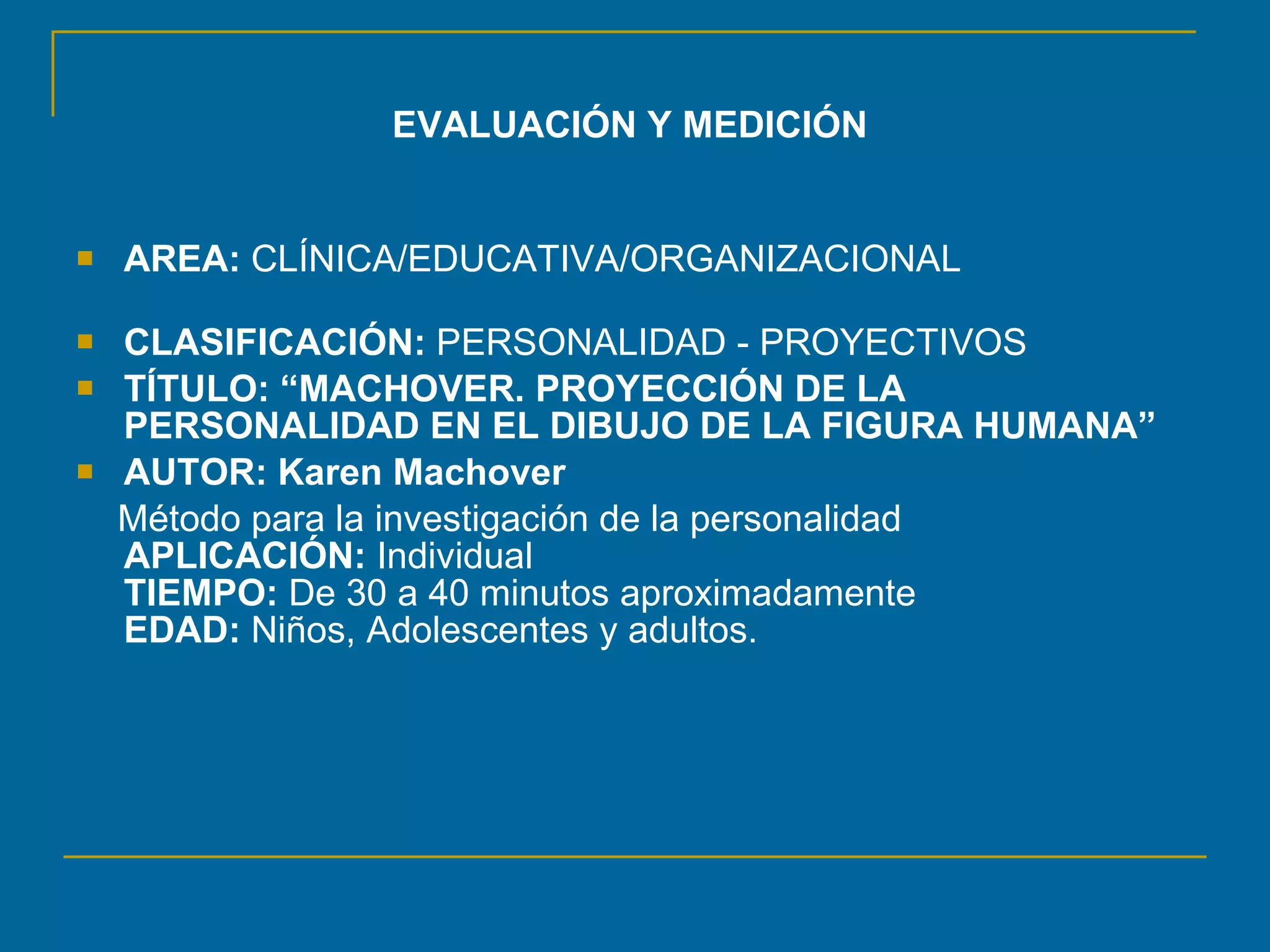 Proyeccion De La Personalidad En El Dibujo De La Figura Humana | PPT
