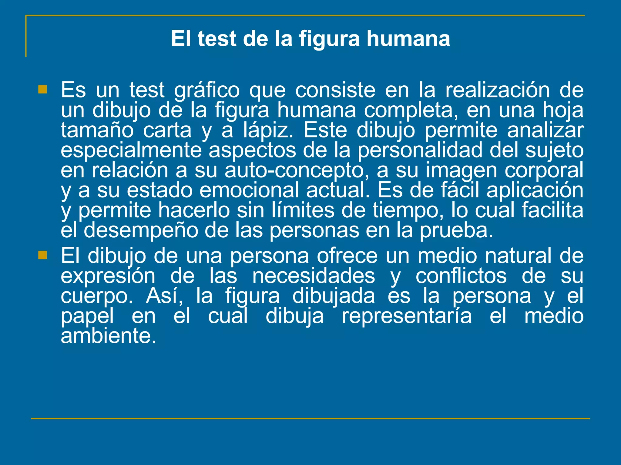 Proyeccion De La Personalidad En El Dibujo De La Figura Humana | PPT