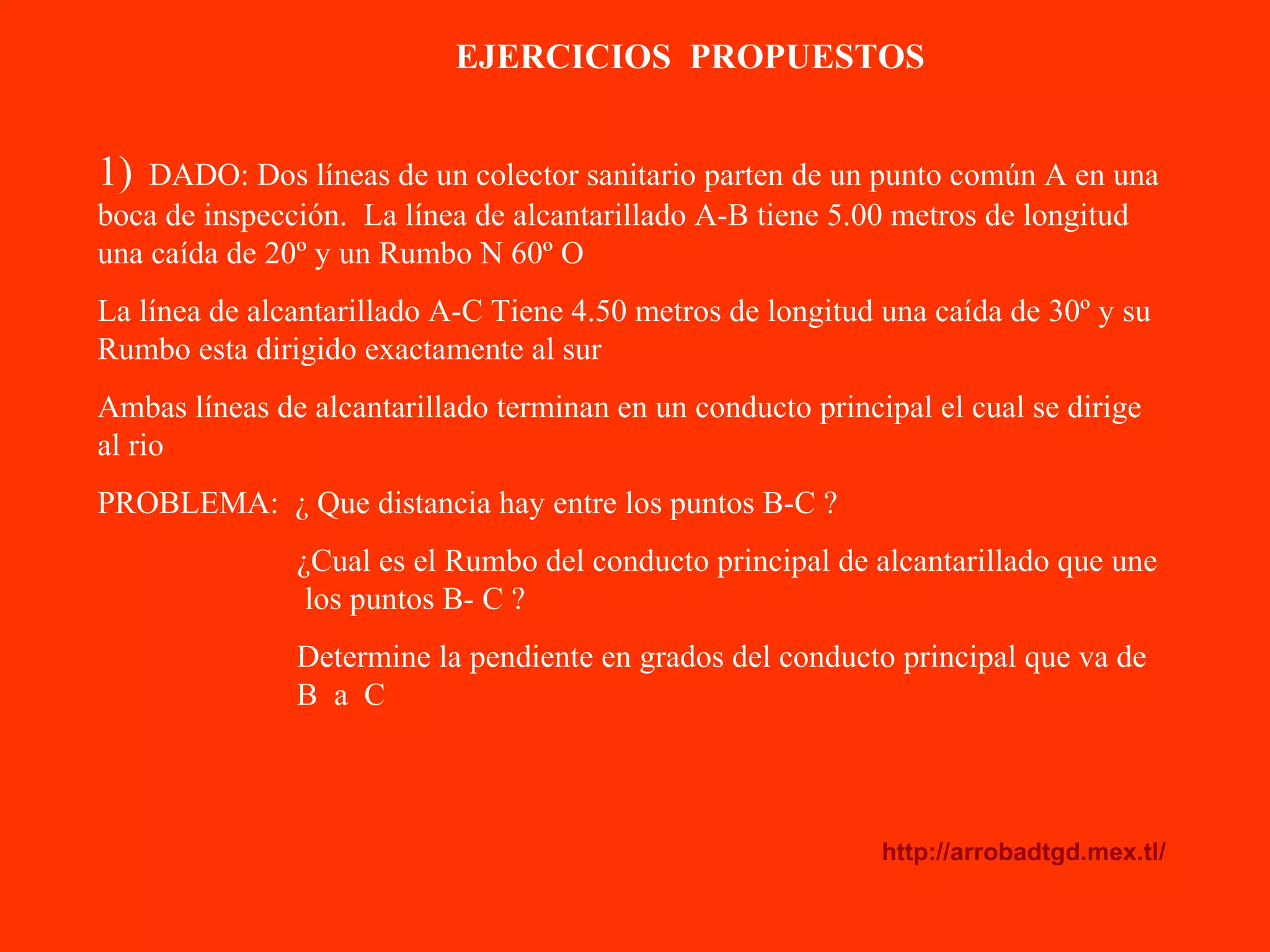 Proyecciones de la línea recta dado su orientación inclinación y su ...