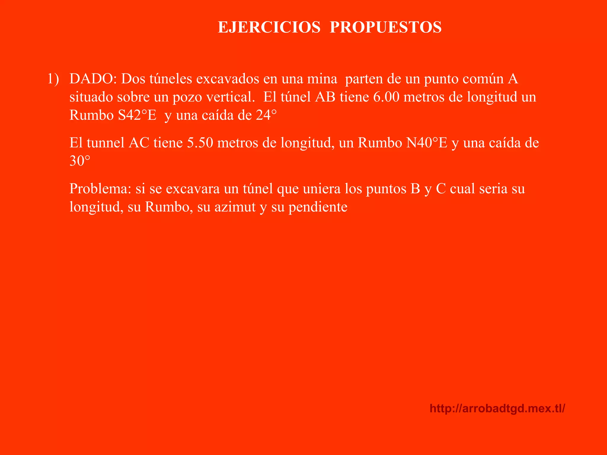 Proyecciones de la línea recta dado su orientación inclinación y su ...