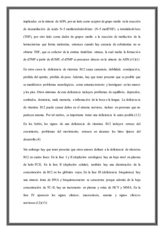 ANEMIA POR DÉFICIT DE VITAMINA B12 | DOCX