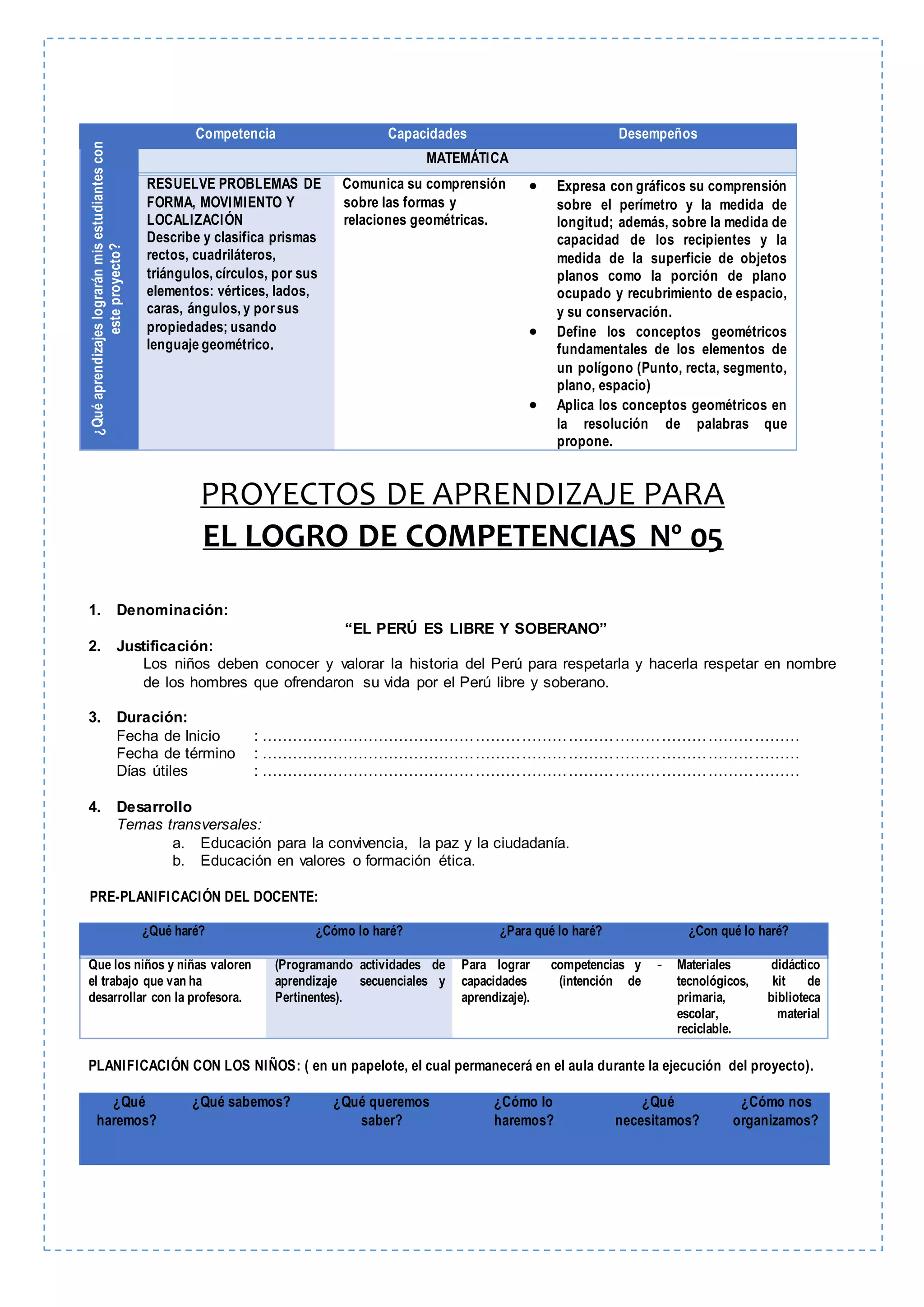 Proyecto de-aprendizaje-primaria Aprendo en casa | DOC | Primary ...
