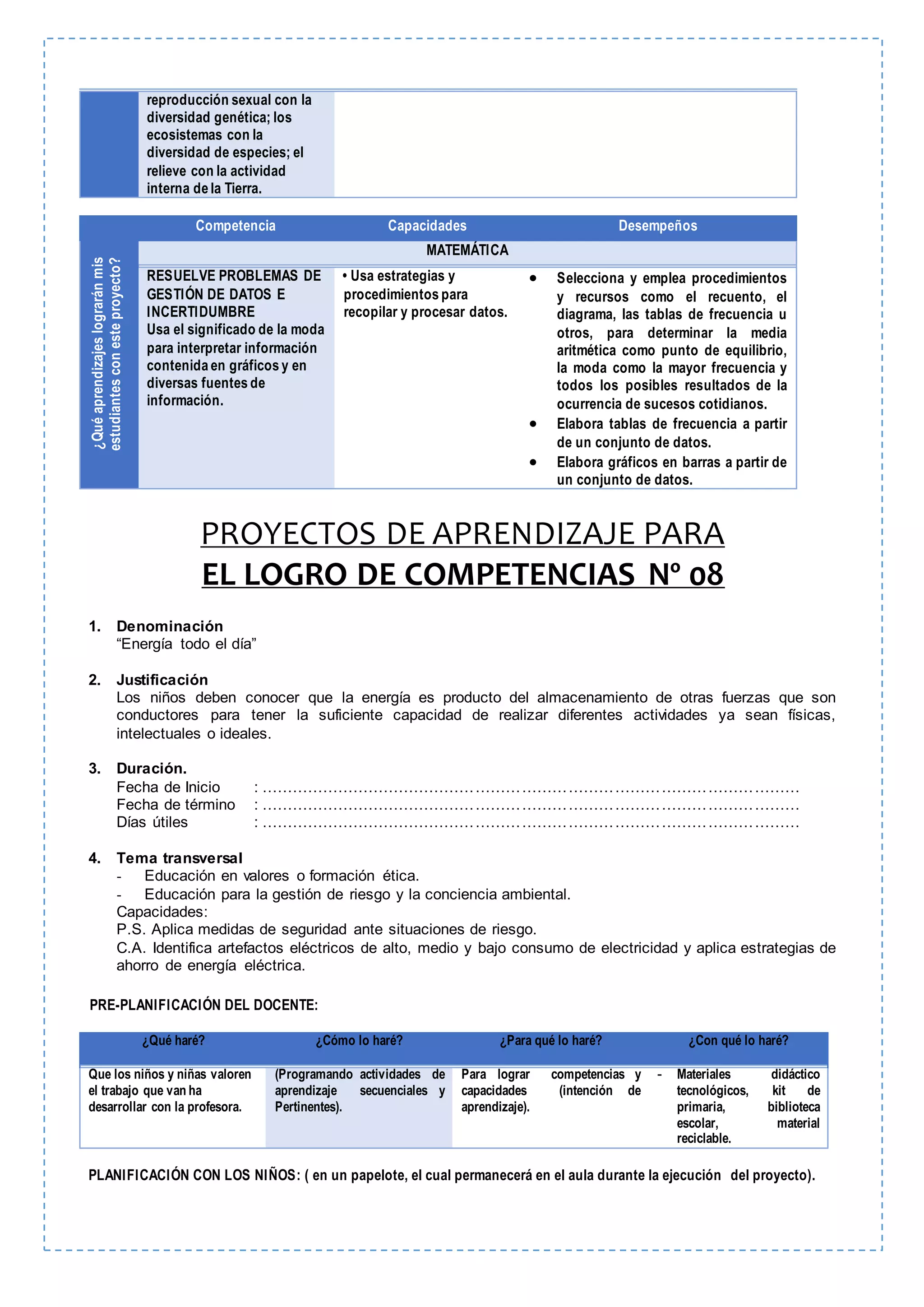 Proyecto de-aprendizaje-primaria Aprendo en casa | DOC | Primary ...