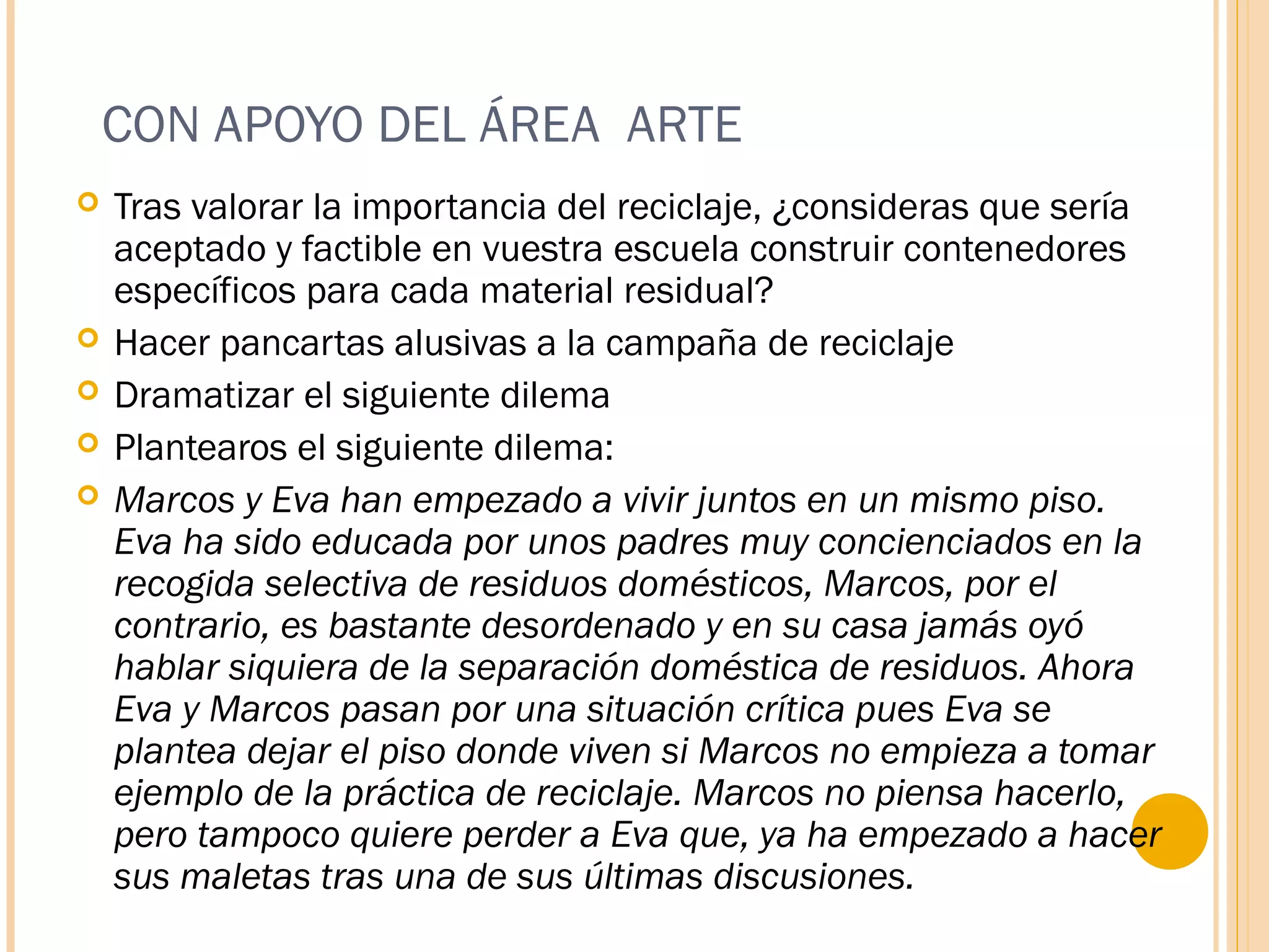 Proyecto De Reciclaje Ppt