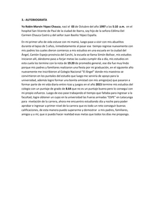 Proyecto de-vida-robin-yepez | PDF