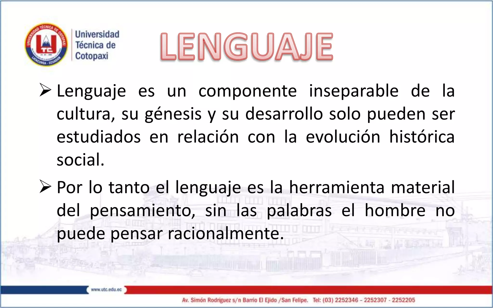 Unidad 2 EL lenguaje y la Lengua | PPTX | Technology & Computing
