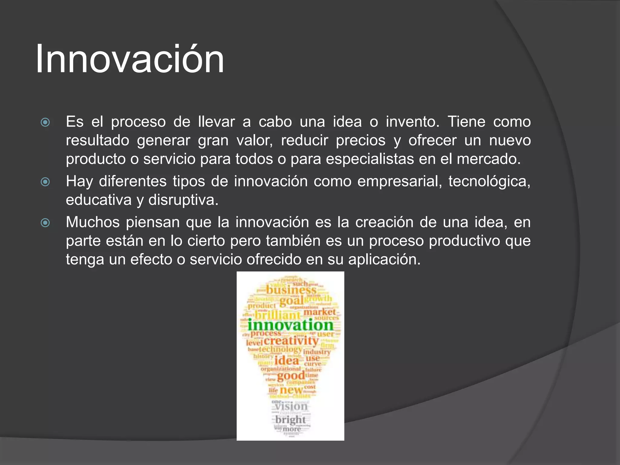 Definiciones y ejemplos de descubrimiento, innovación y observación | PPTX
