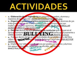 Proyecto acoso escolar o bullying | PPTX