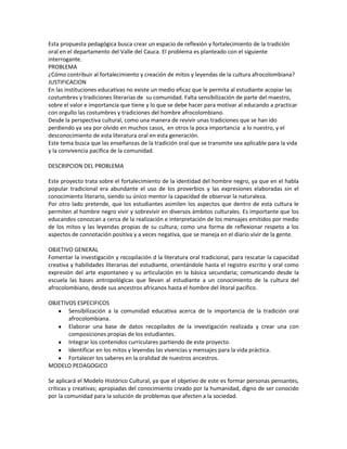 Proyecto afro | DOCX