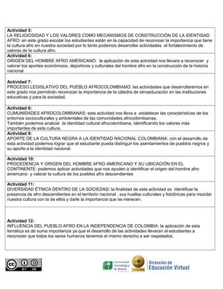 Proyecto afrocolombianos | PDF