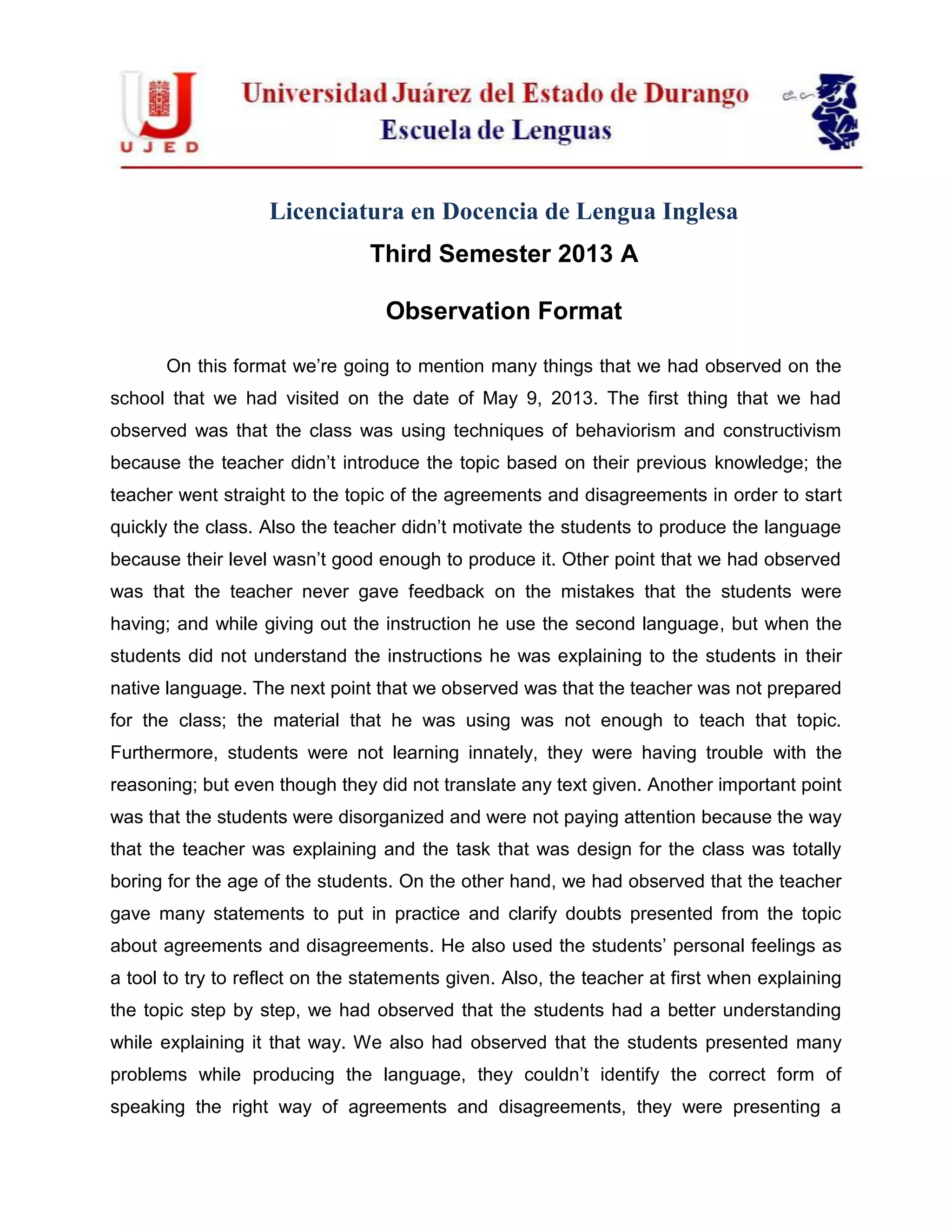 Final observation format | DOCX
