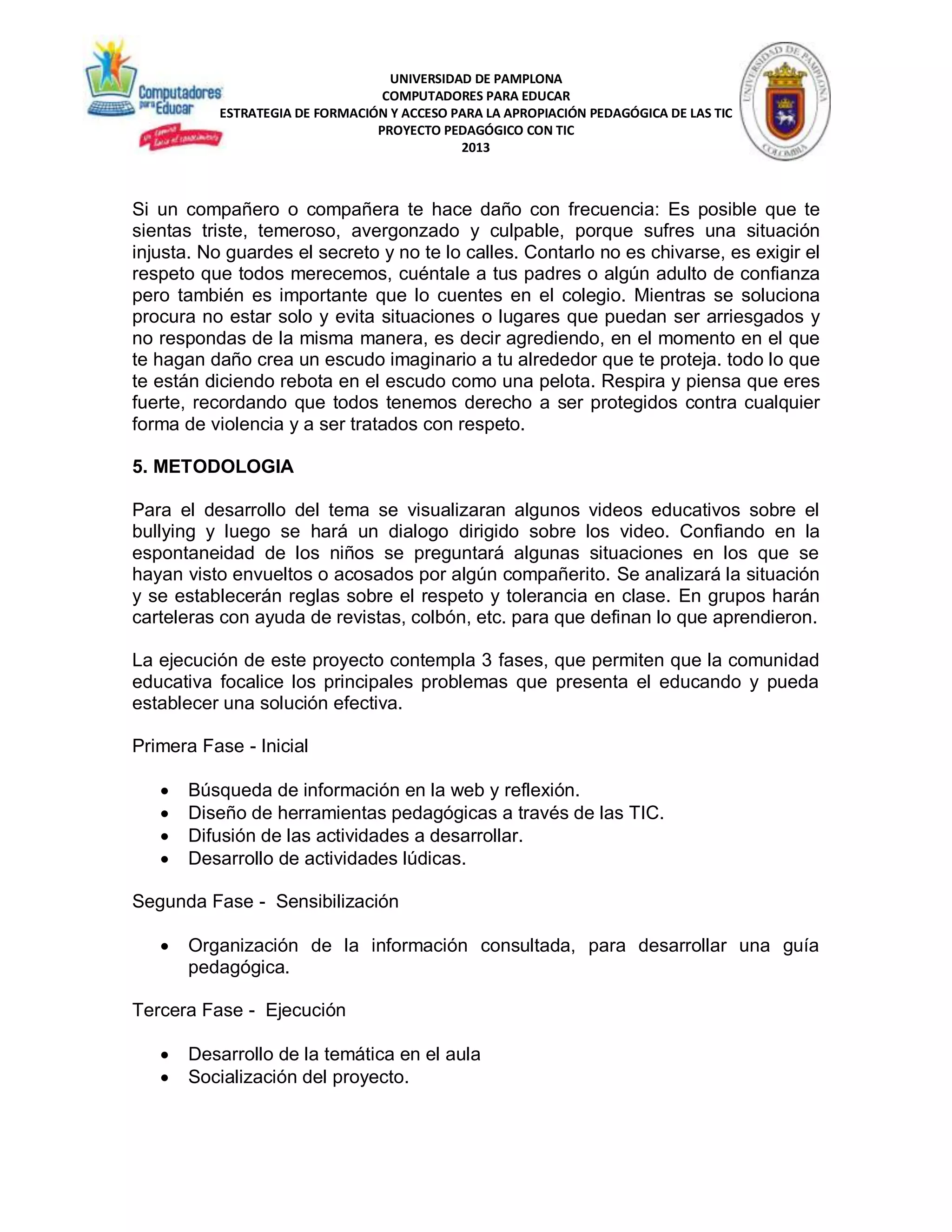 Proyecto bullying | PDF