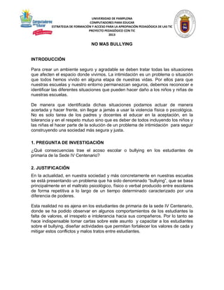Proyecto bullying | PDF