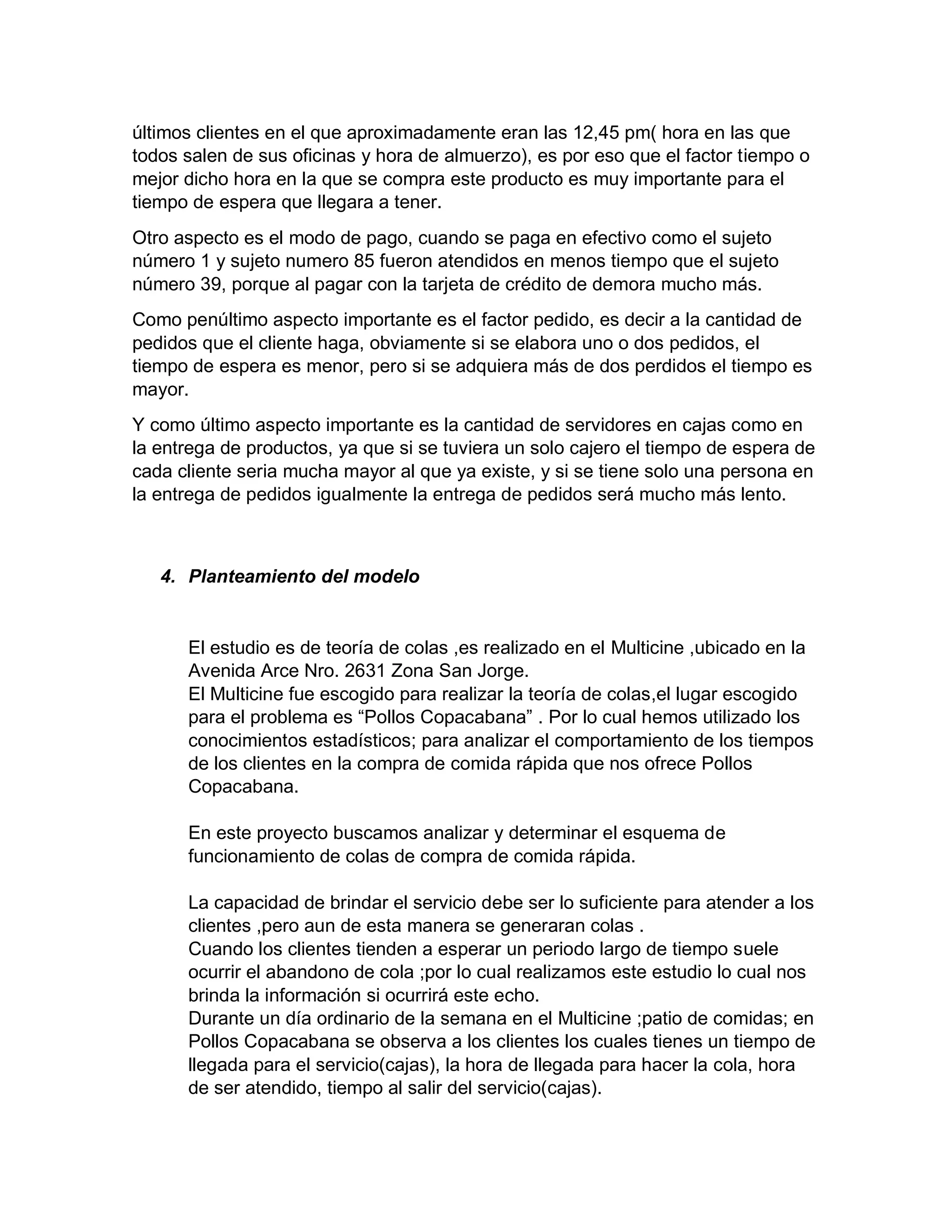 Proyecto ciclo4-TEORIA DE COLAS | PDF